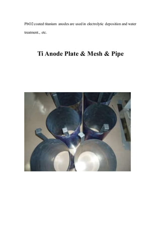 Titanium Anode Introduction | DOCX | Chemistry | Science