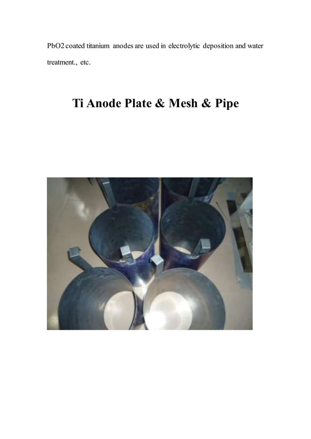 Titanium Anode Introduction | DOCX | Chemistry | Science