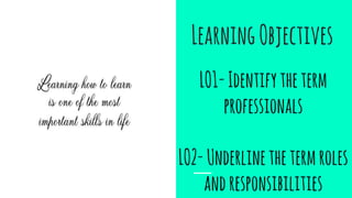 1. professionals roles and responsibilities | PPT