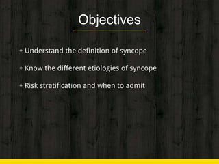 Cardiology 1.3. Syncope - by Dr. Farjad Ikram | PPTX