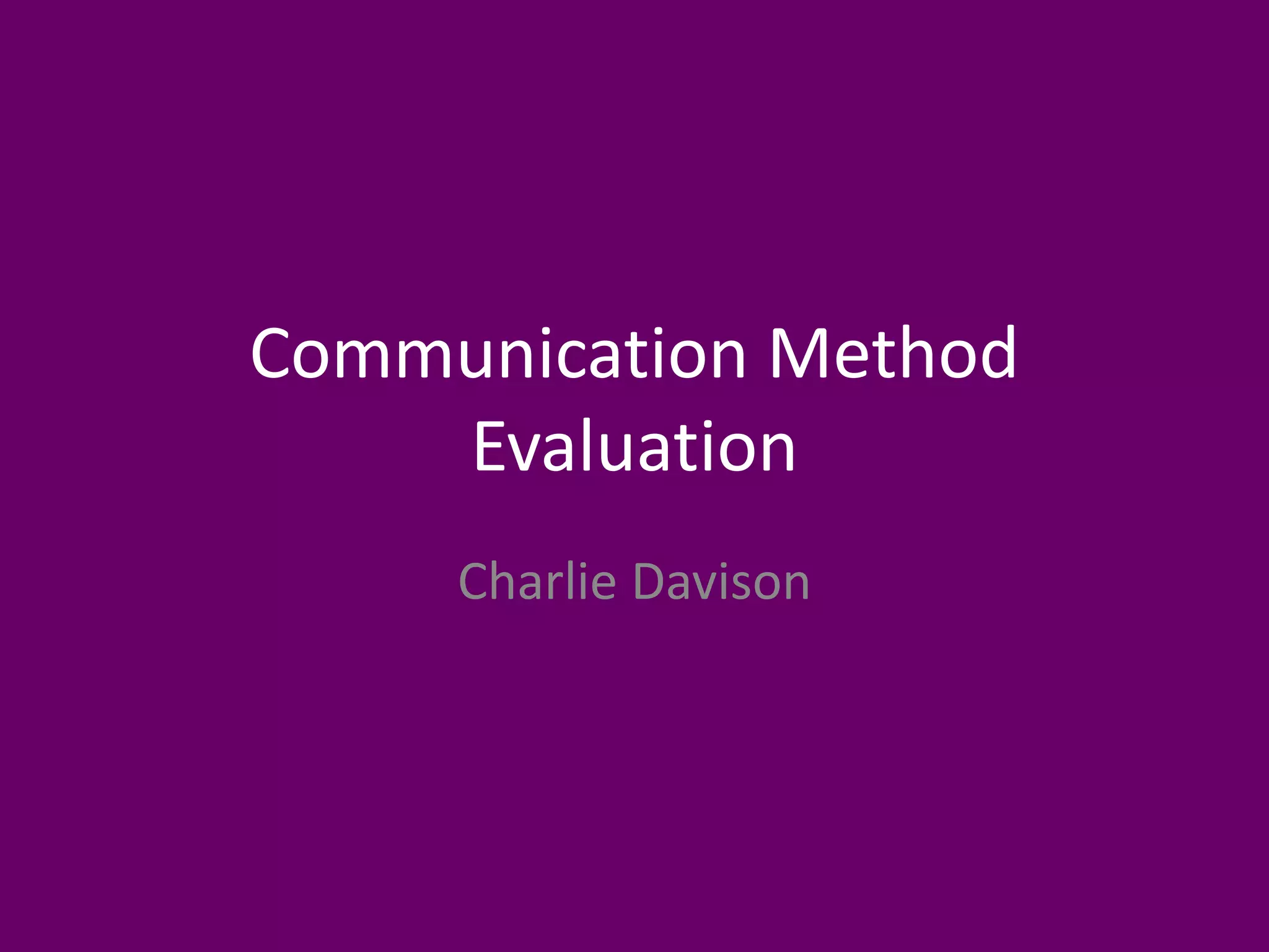 1. communication methods pro format (v6) | PPT