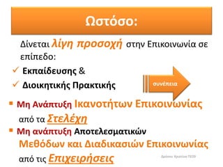 3.Δ.1 Επικοινωνία - Έννοια - Σπουδαιότητα Επικοινωνίας | PDF