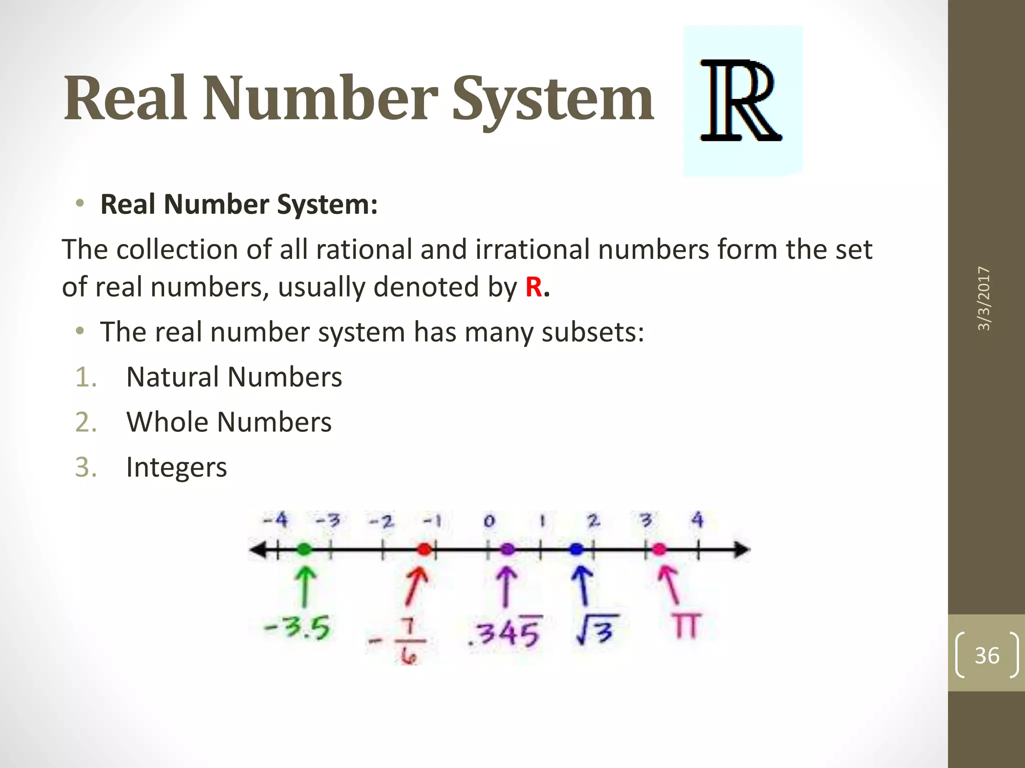 1.1 real number system dfs | PPTX