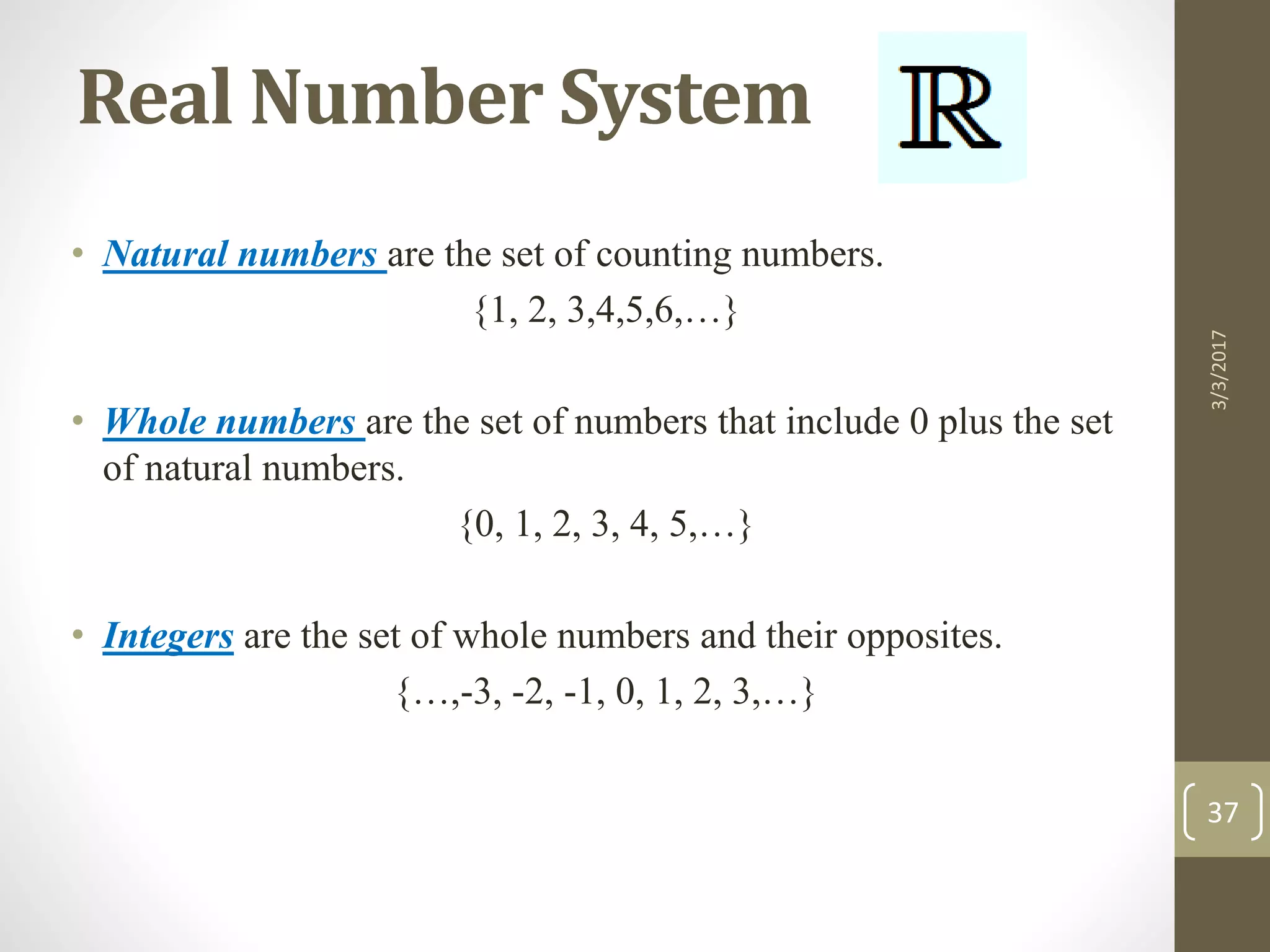 1.1 Real Number System Dfs | Pptx