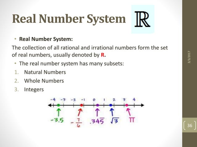 1.1 real number system dfs | PPTX