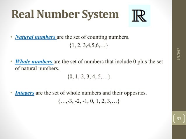 1.1 real number system dfs | PPTX