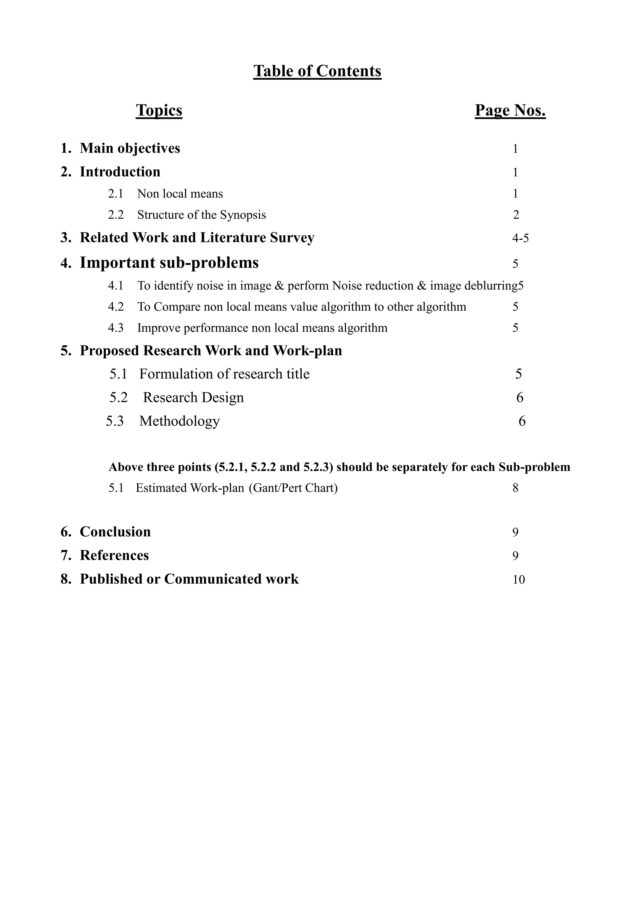 Dissertation Synopsis For Imagedenoisingnoise Reduction Using Non Local Mean Algorithm Pdf