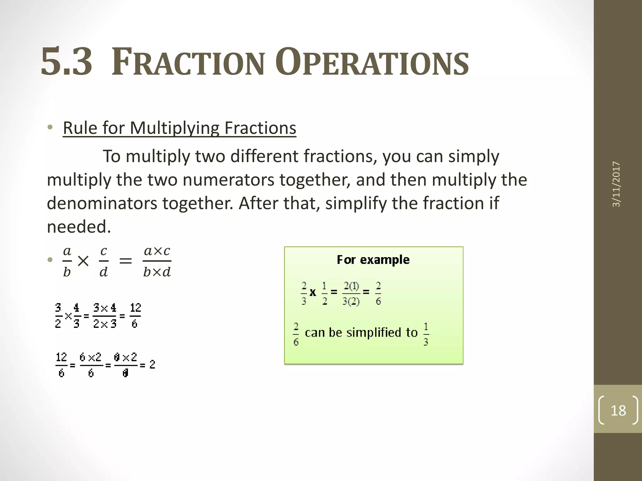 Fractions Dr. Farhana Shaheen | PPTX