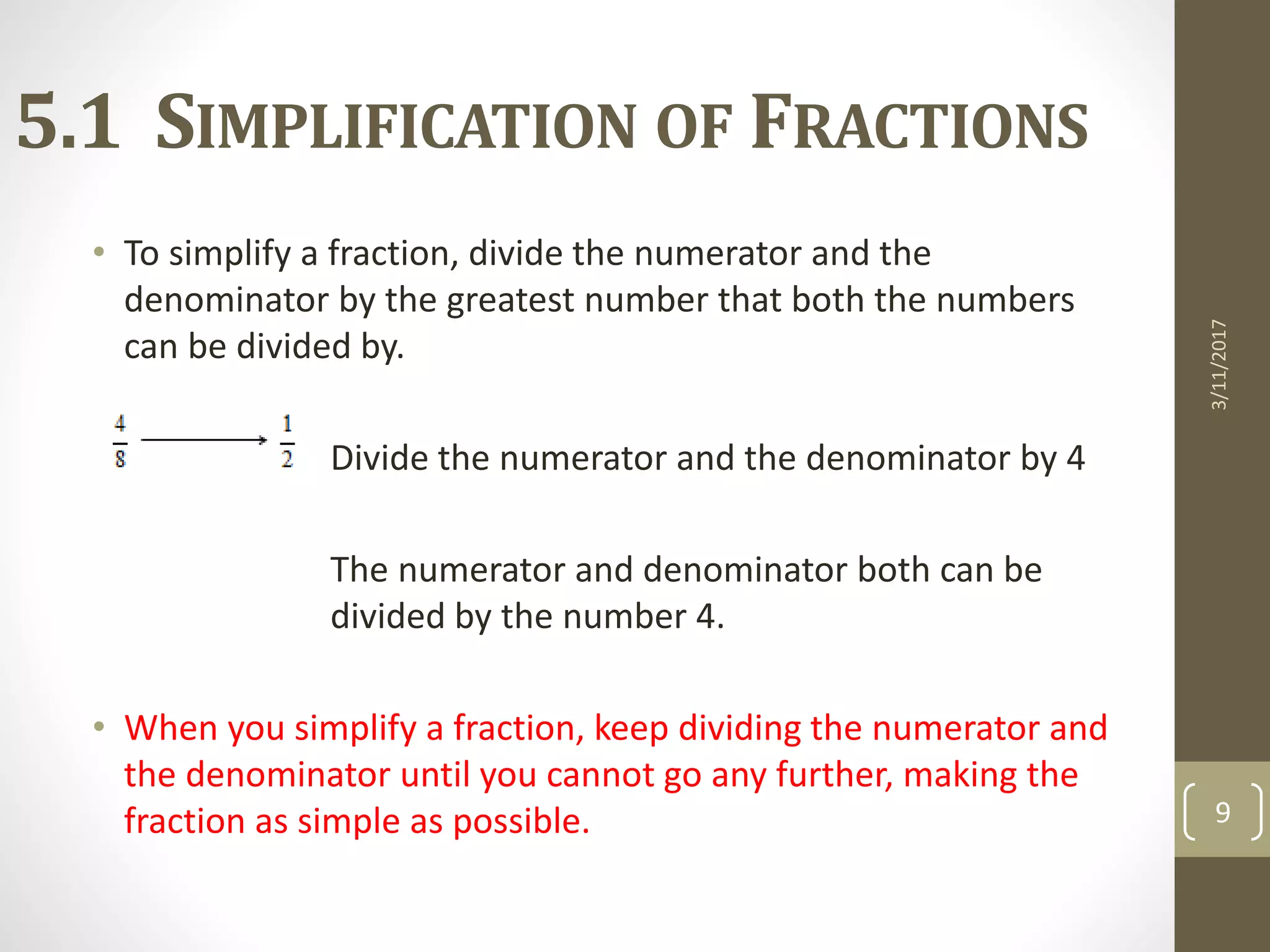 Fractions Dr. Farhana Shaheen | PPTX