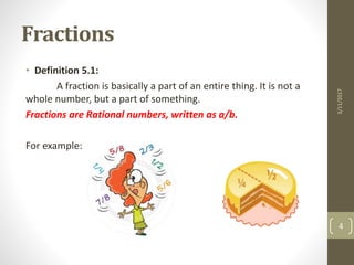 Fractions Dr. Farhana Shaheen | PPTX