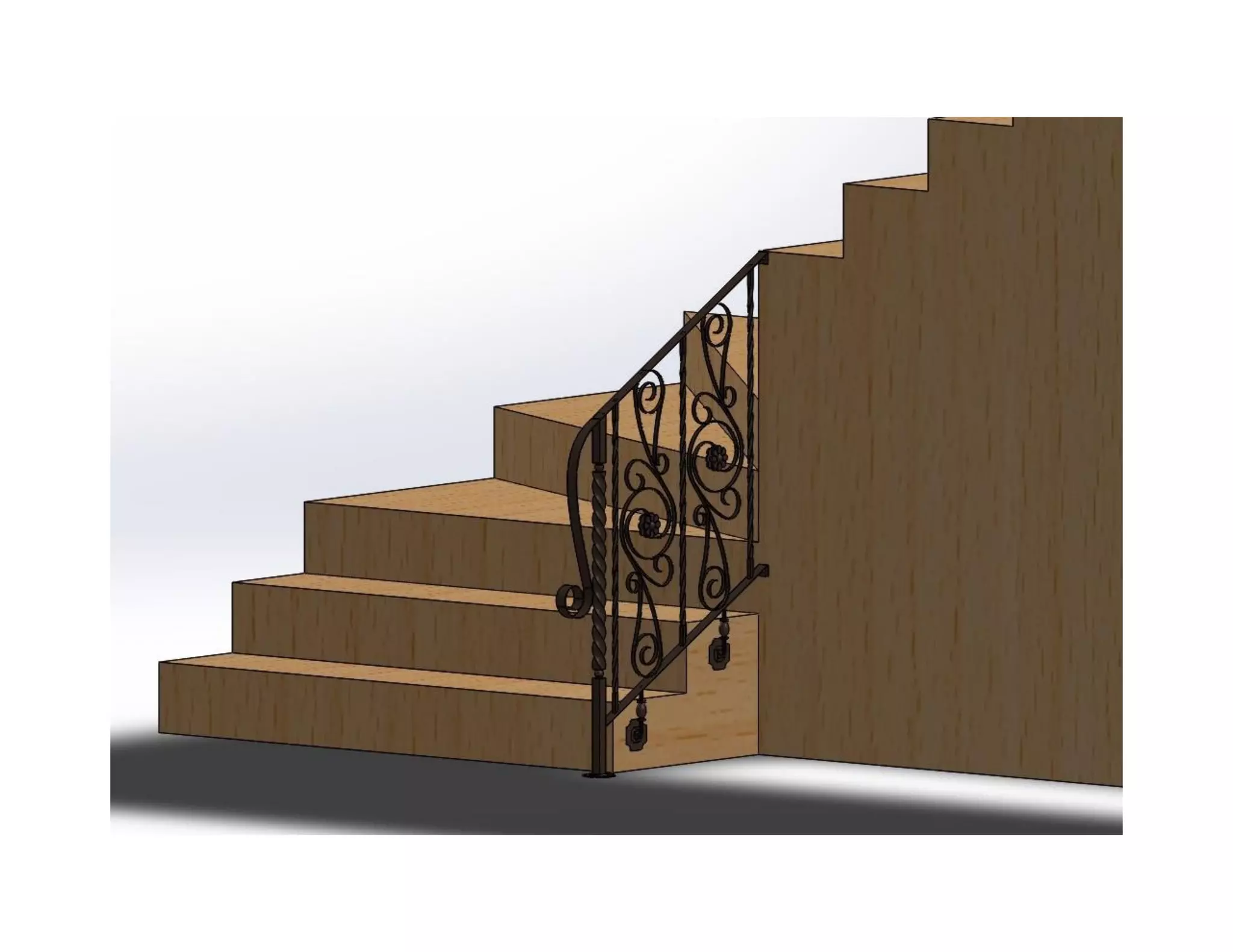 Handrail of wrought iron 3D model | PPT