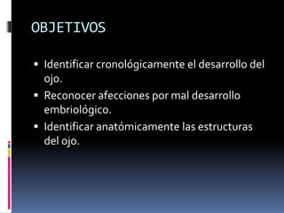 1. embriología del ojo | PPTX