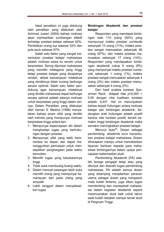 MOTIVASI BELAJAR DAN BIMBINGAN AKADEMIK MENENTUKAN PRESTASI BELAJAR | PDF