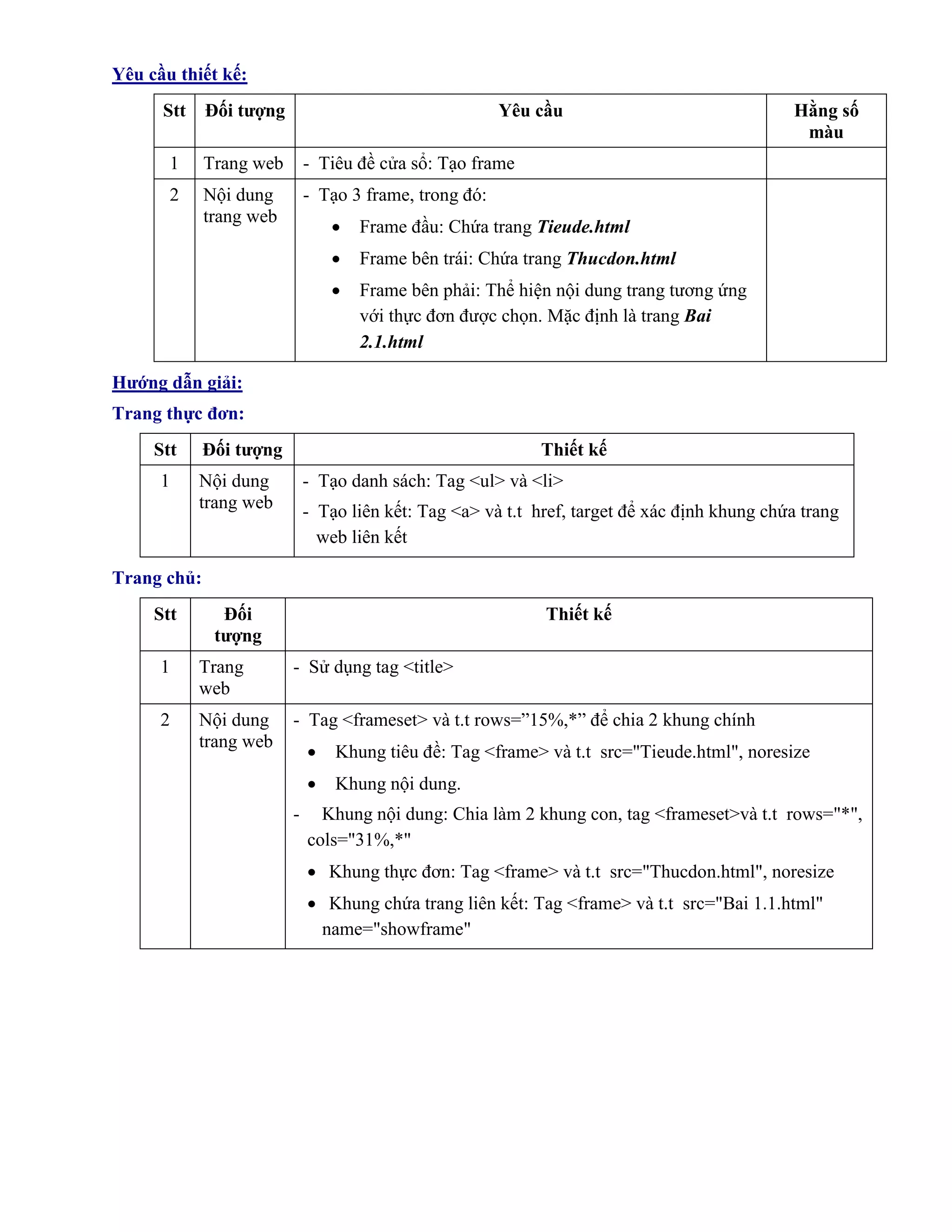 Bài tập HTML/CSS | PDF