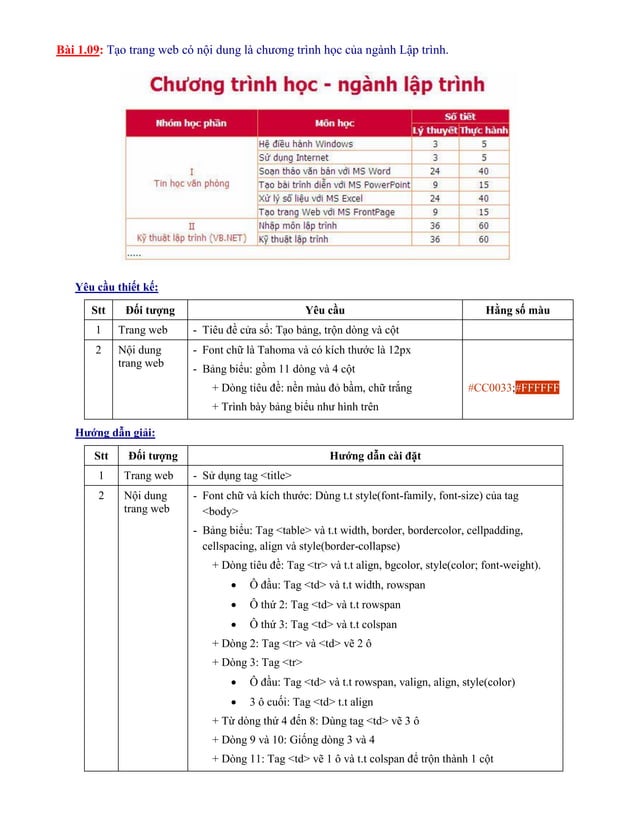 Bài tập HTML/CSS | PDF