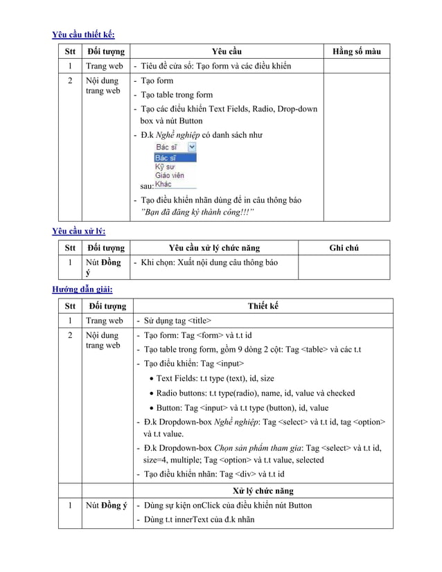 Bài tập HTML/CSS | PDF