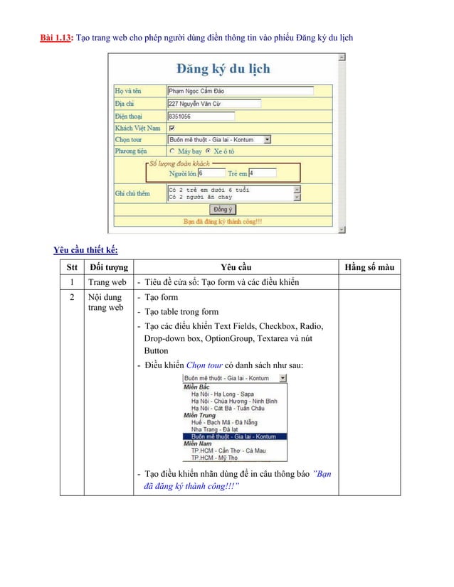 Bài tập HTML/CSS | PDF