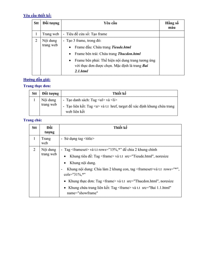 Bài tập HTML/CSS | PDF