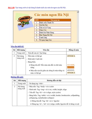 Bài tập HTML/CSS | PDF