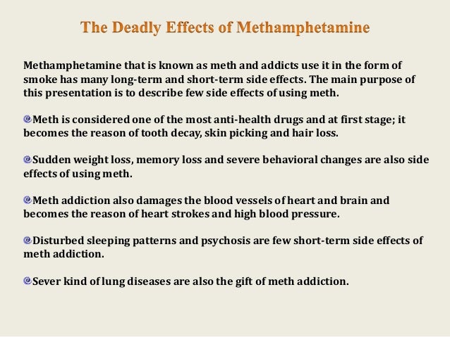 The Deadly Effects of Methamphetamine