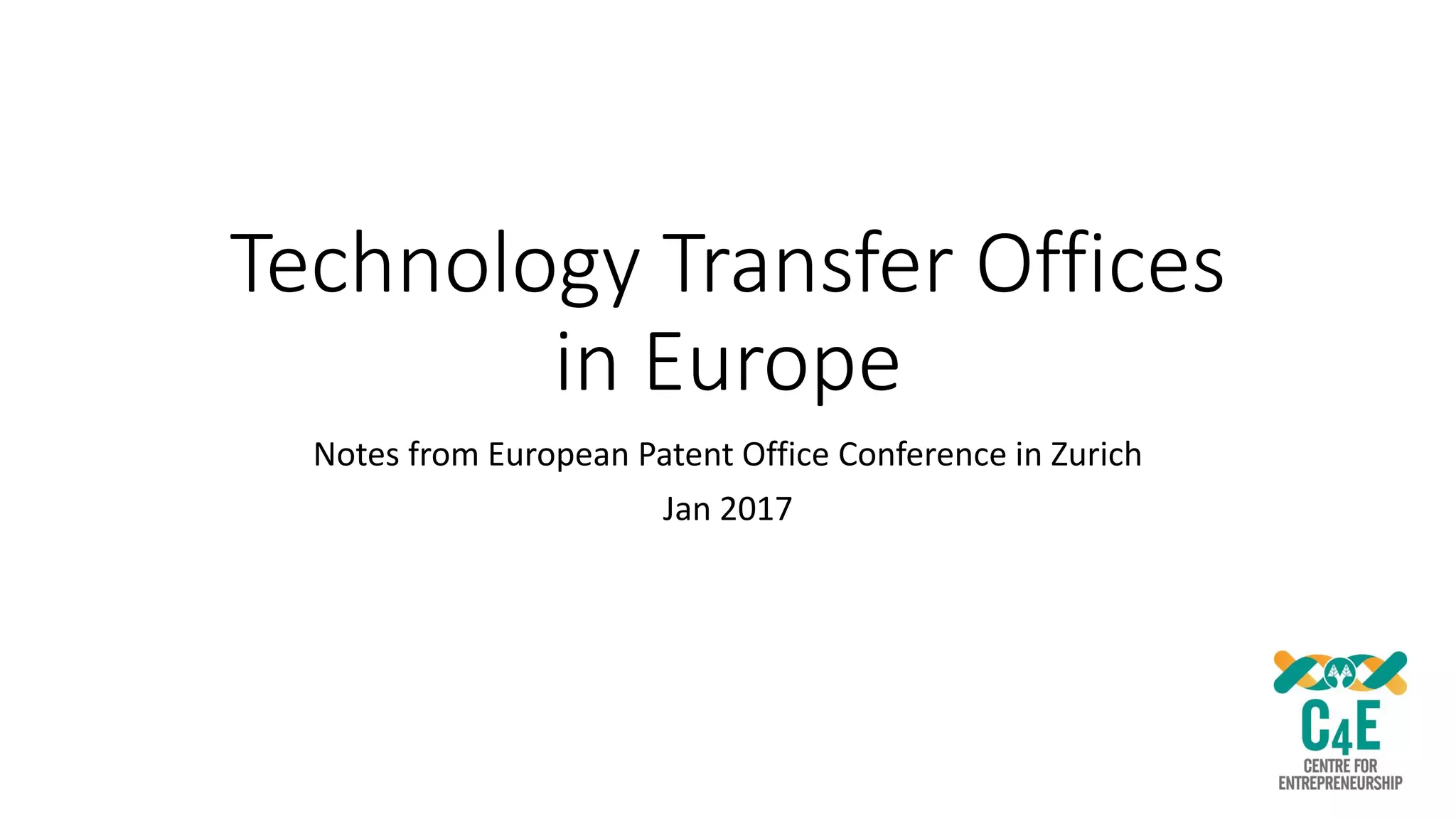 Technology Transfer offices in Europe | PPT