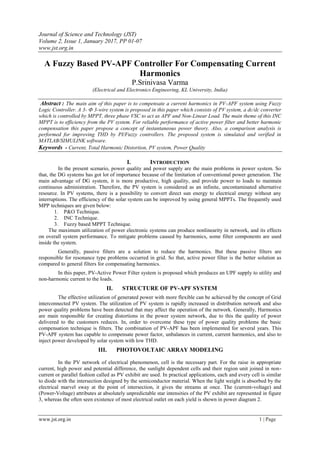 1.a fuzzy based pv apf controller for compensating current harmonics (2) | PDF