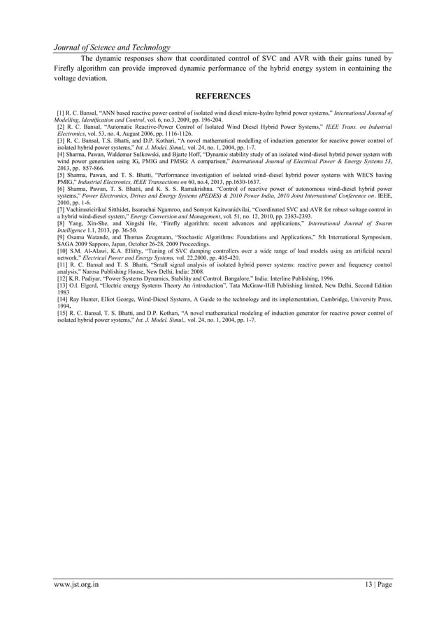 1firefly Algorithm Based Reactive Power Control Of An Isolated Wind