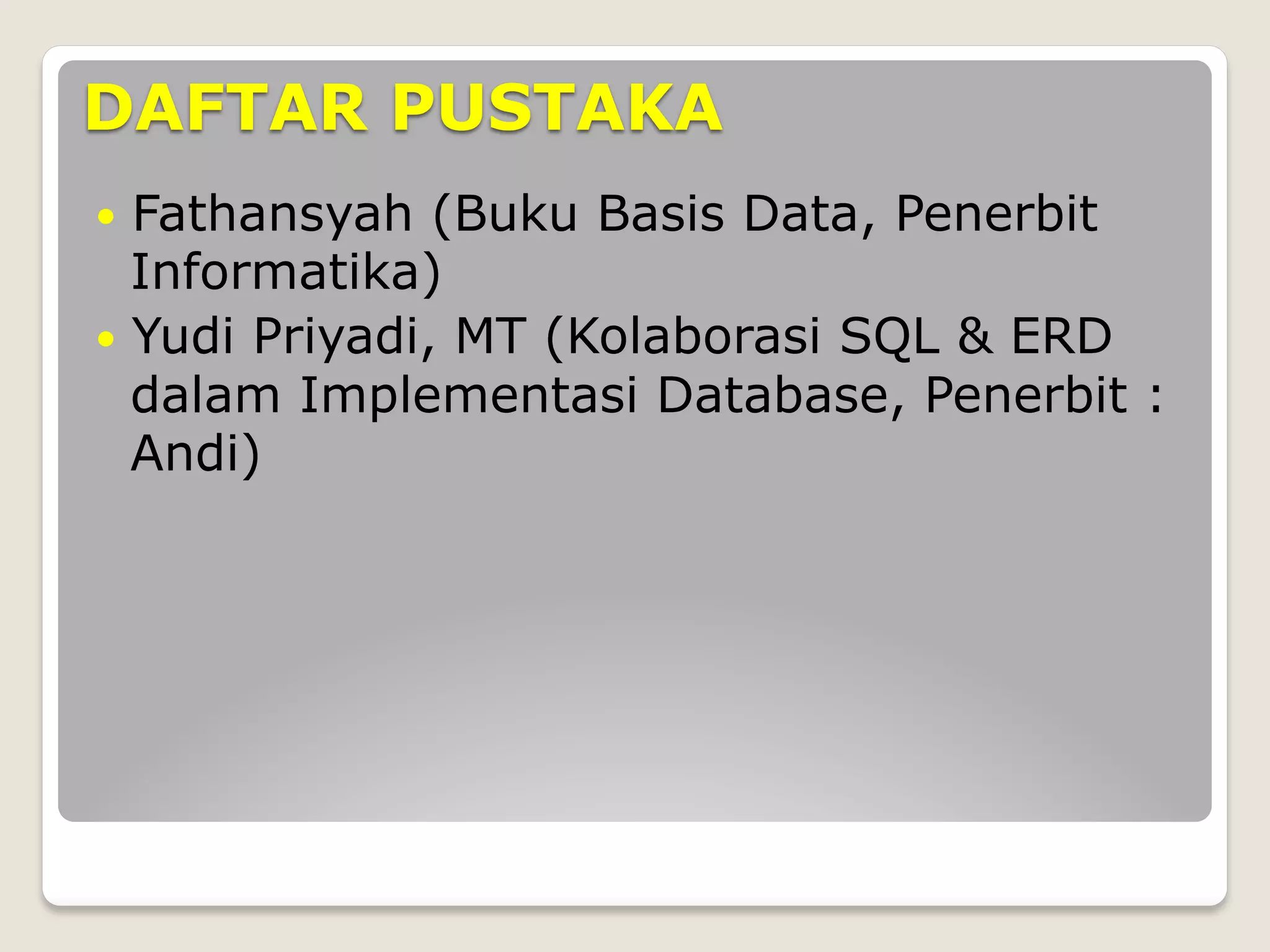 1. Pengantar Basis Data | PDF