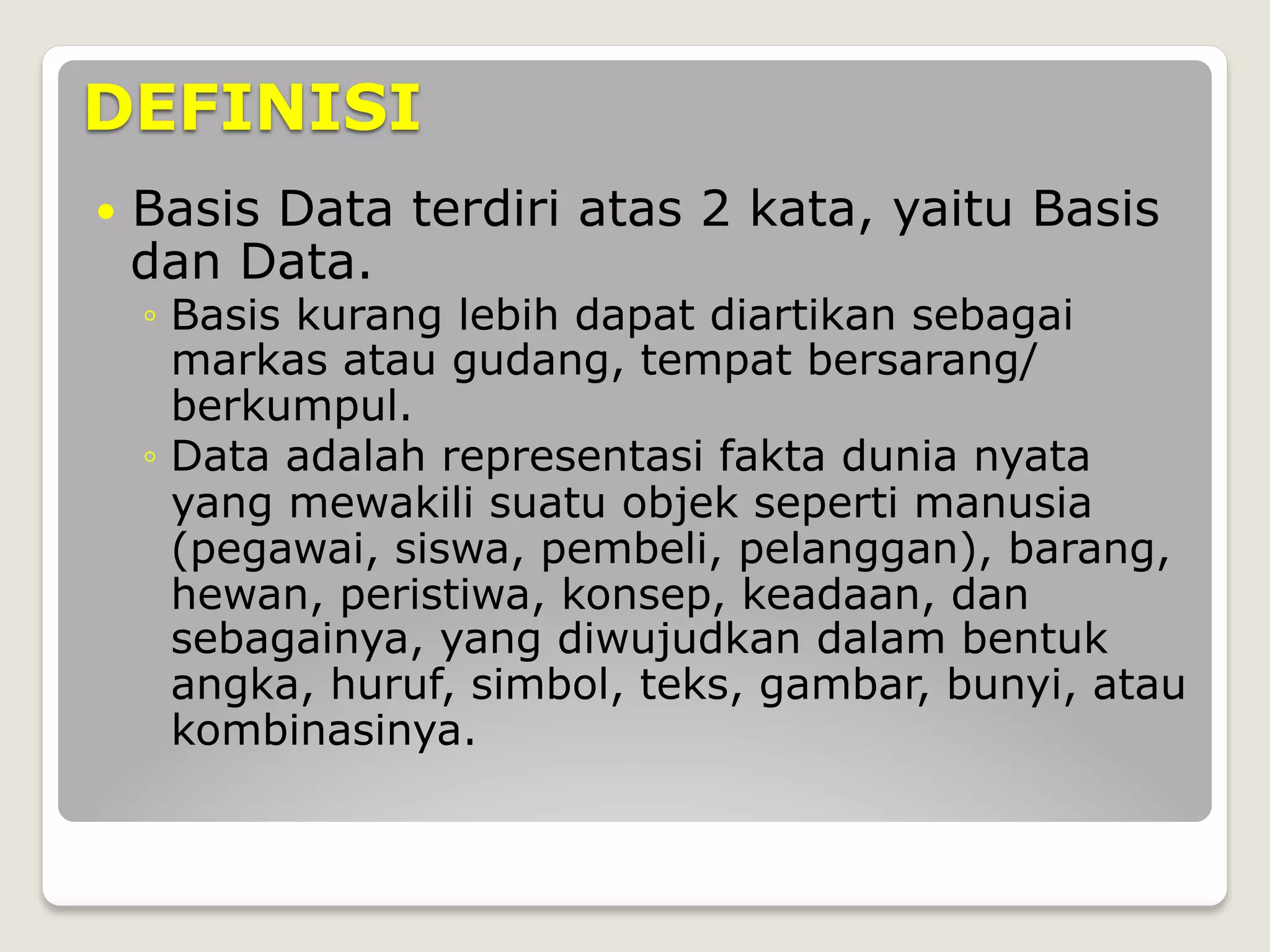 1. Pengantar Basis Data | PDF
