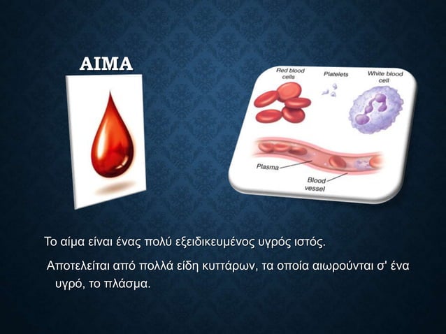 ΑΙΜΑ -ΥΠΟΚΑΤΑΣΤΑ ΑΙΜΑΤΟΣ -ΑΙΜΟΔΟΣΙΑ | PPTX