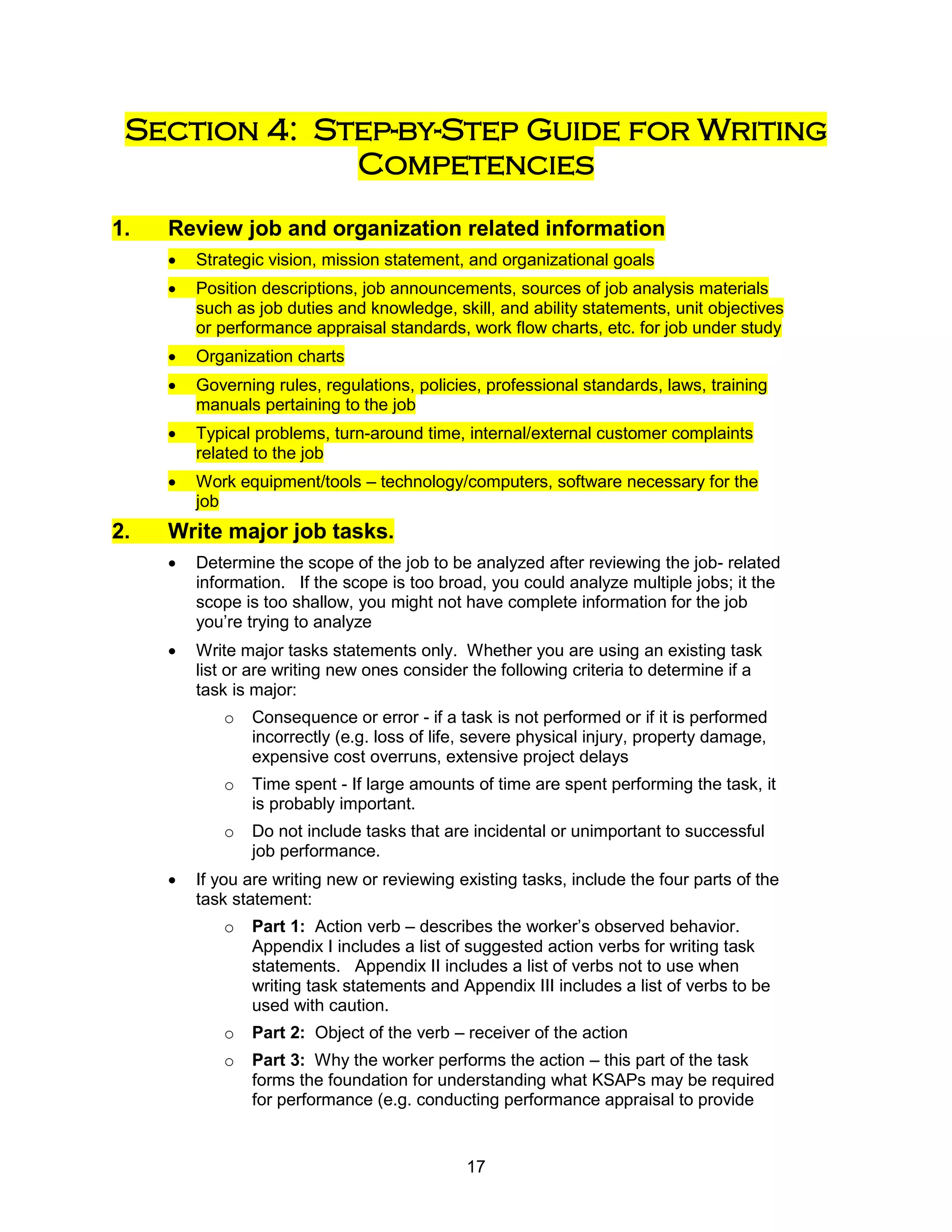 Guide for writing functional competencies (annotated) | PDF