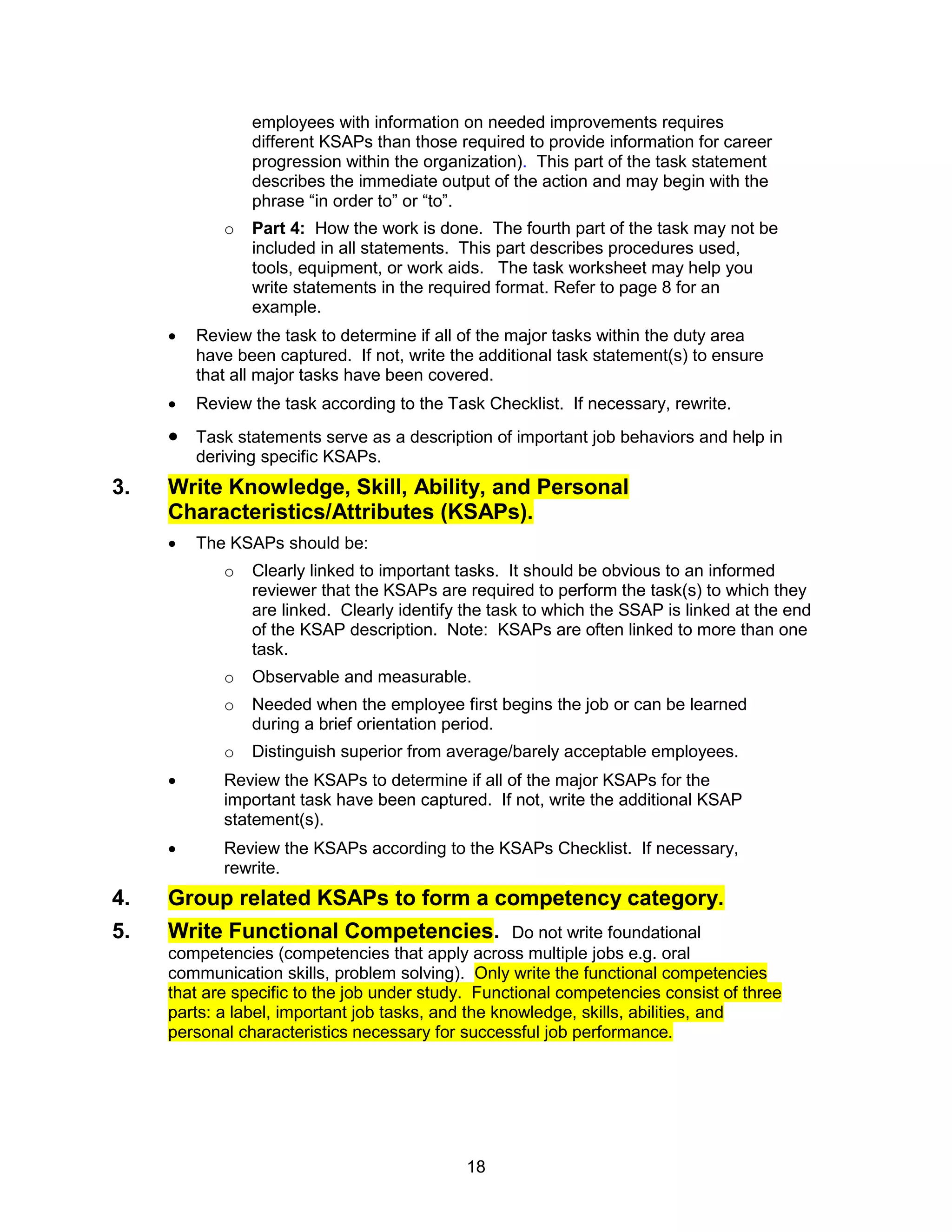 Guide for writing functional competencies (annotated) | PDF