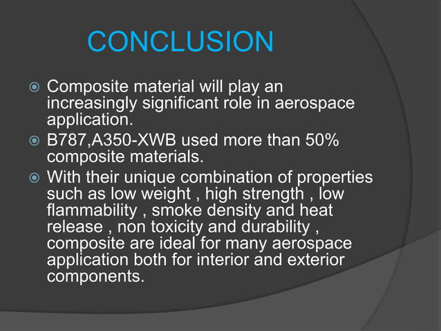 Composite Materials Used in Aerospace Industry | PPTX