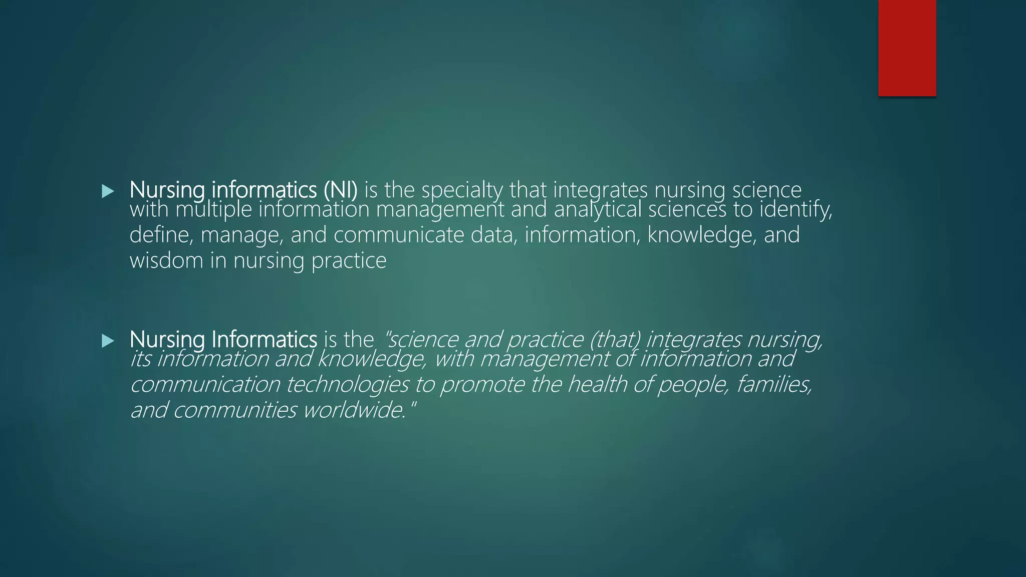 Introduction to Nursing Informatics | PPTX