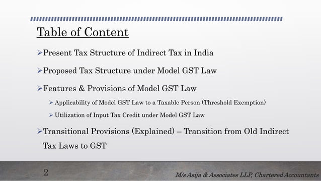 Overview of GST & Transition provisions | PPT