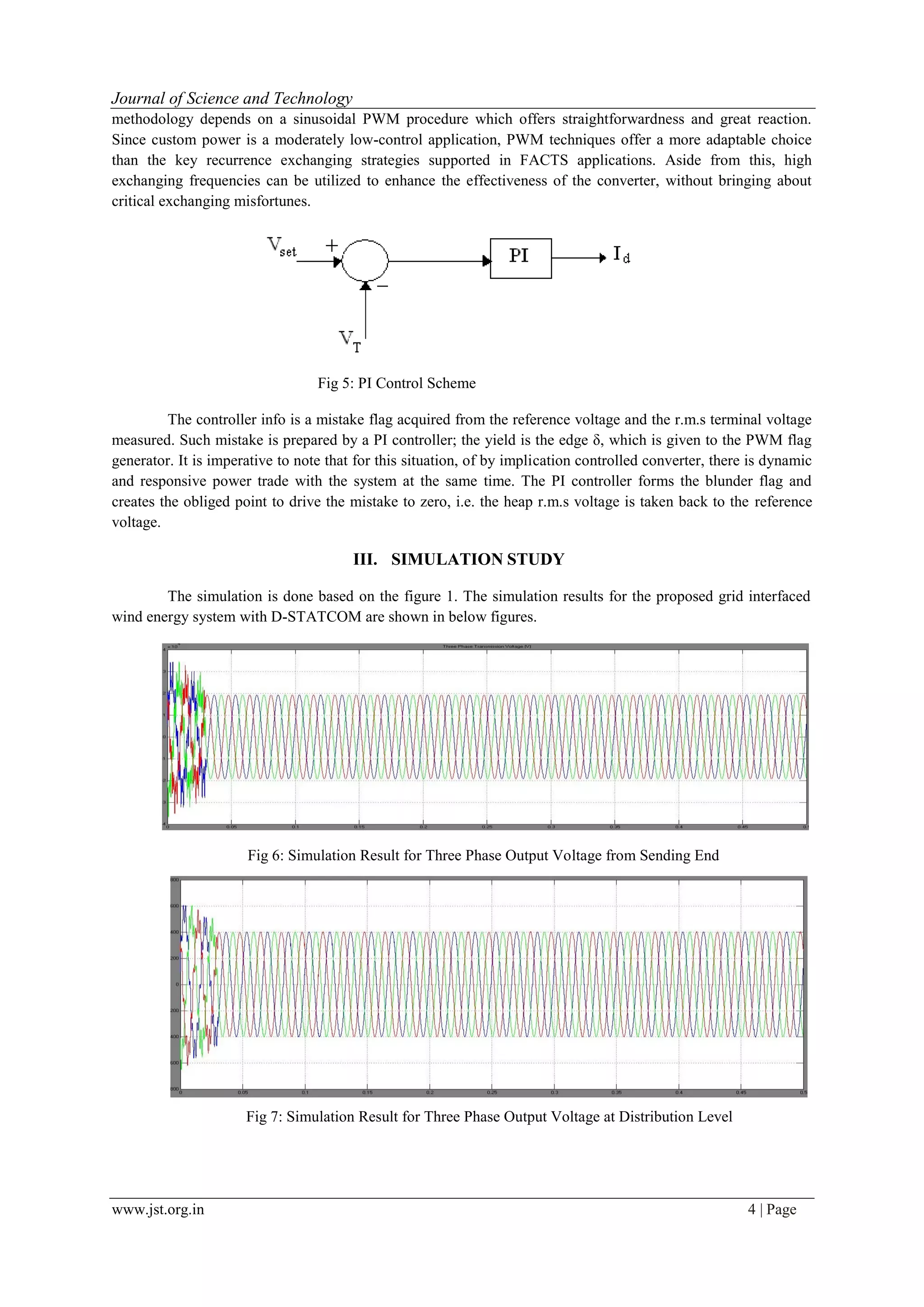 Pensation Of Reactive Power Using D Statcom In Grid Interfaced Pv