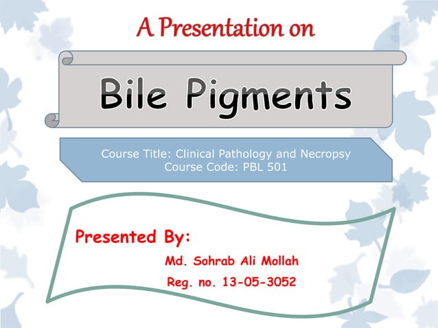 Bile pigments | PPTX