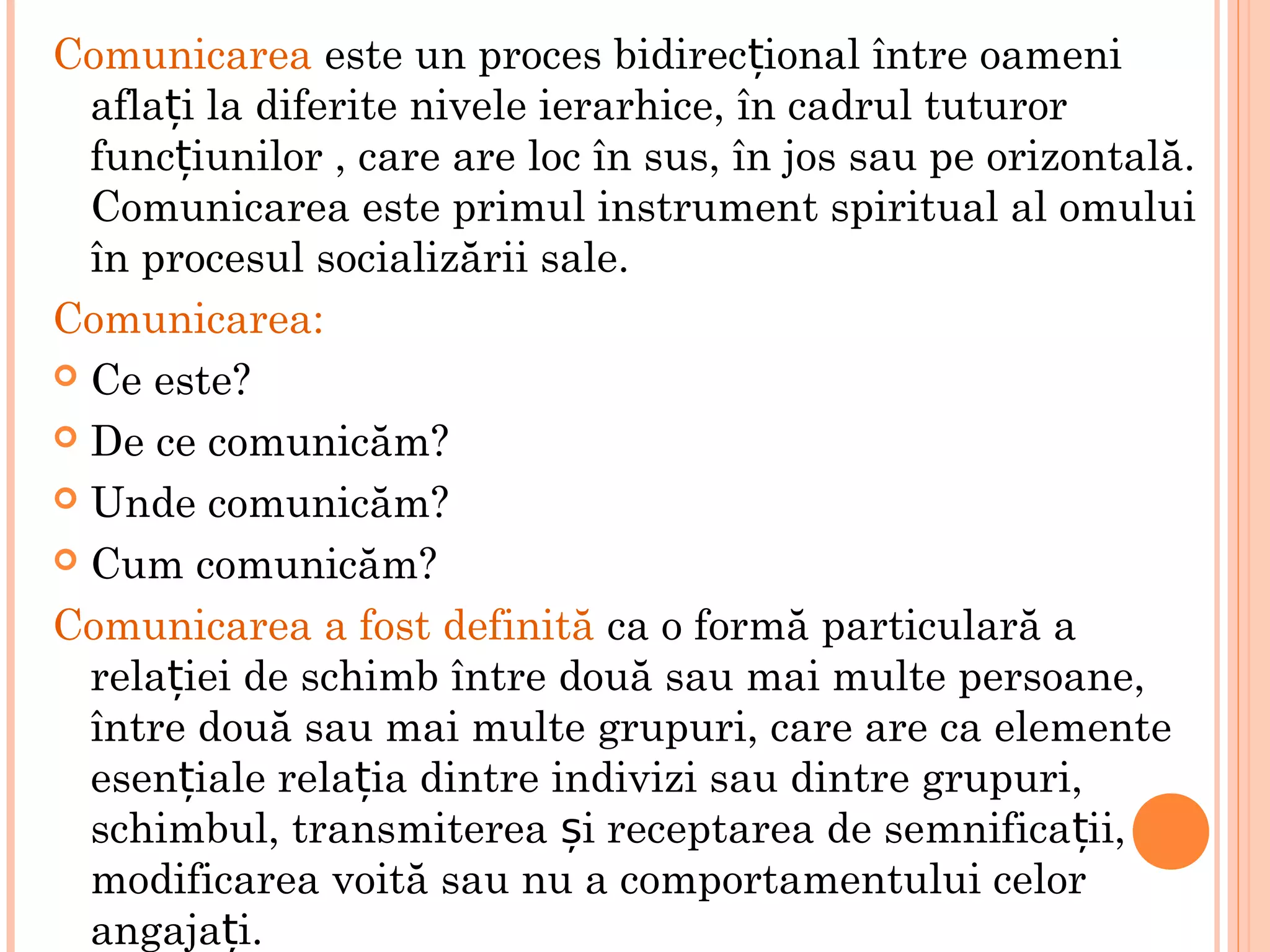 1. schema comunicarii | PPT