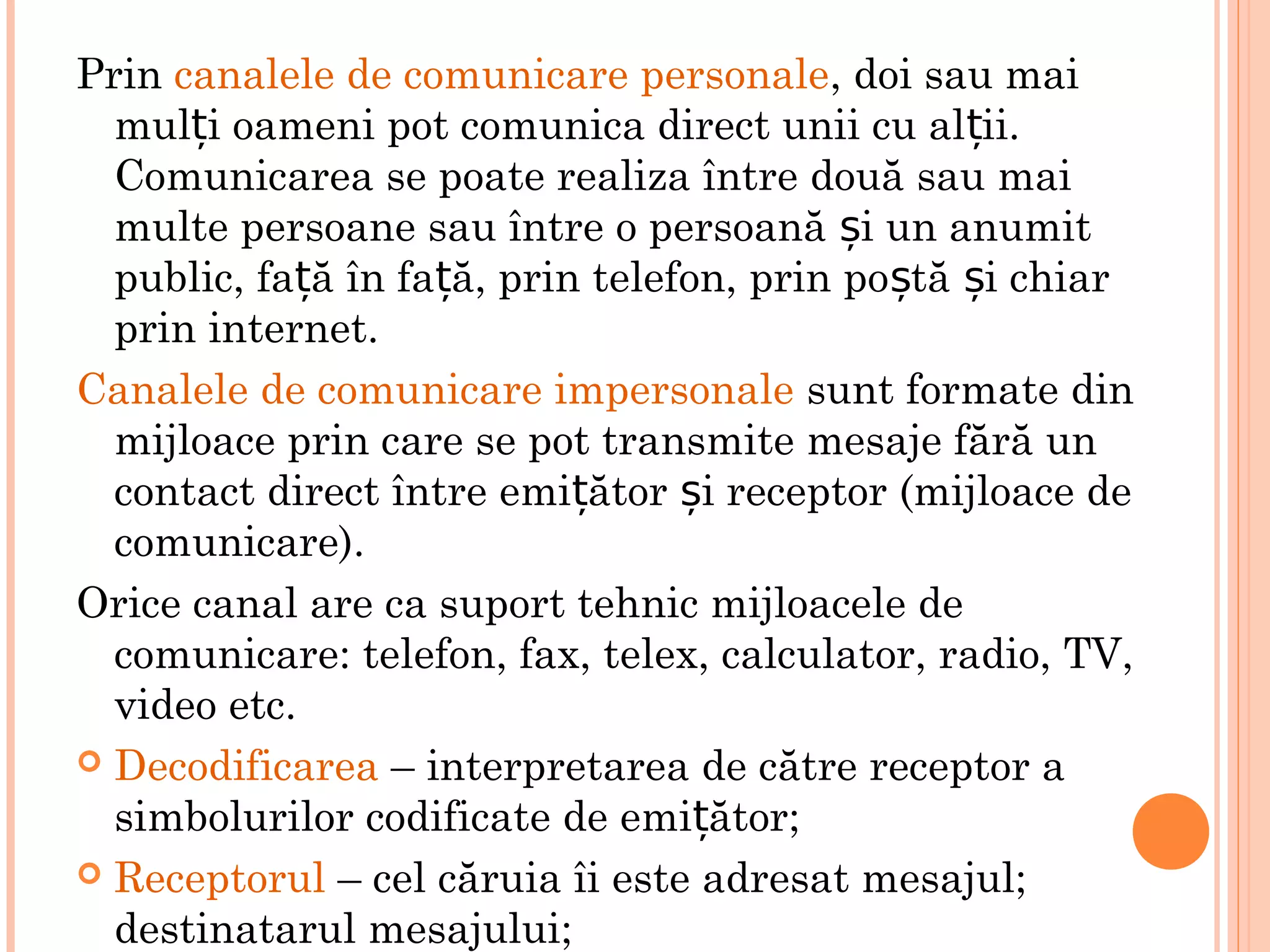 1. schema comunicarii | PPT
