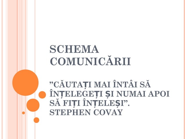 1. schema comunicarii | PPT