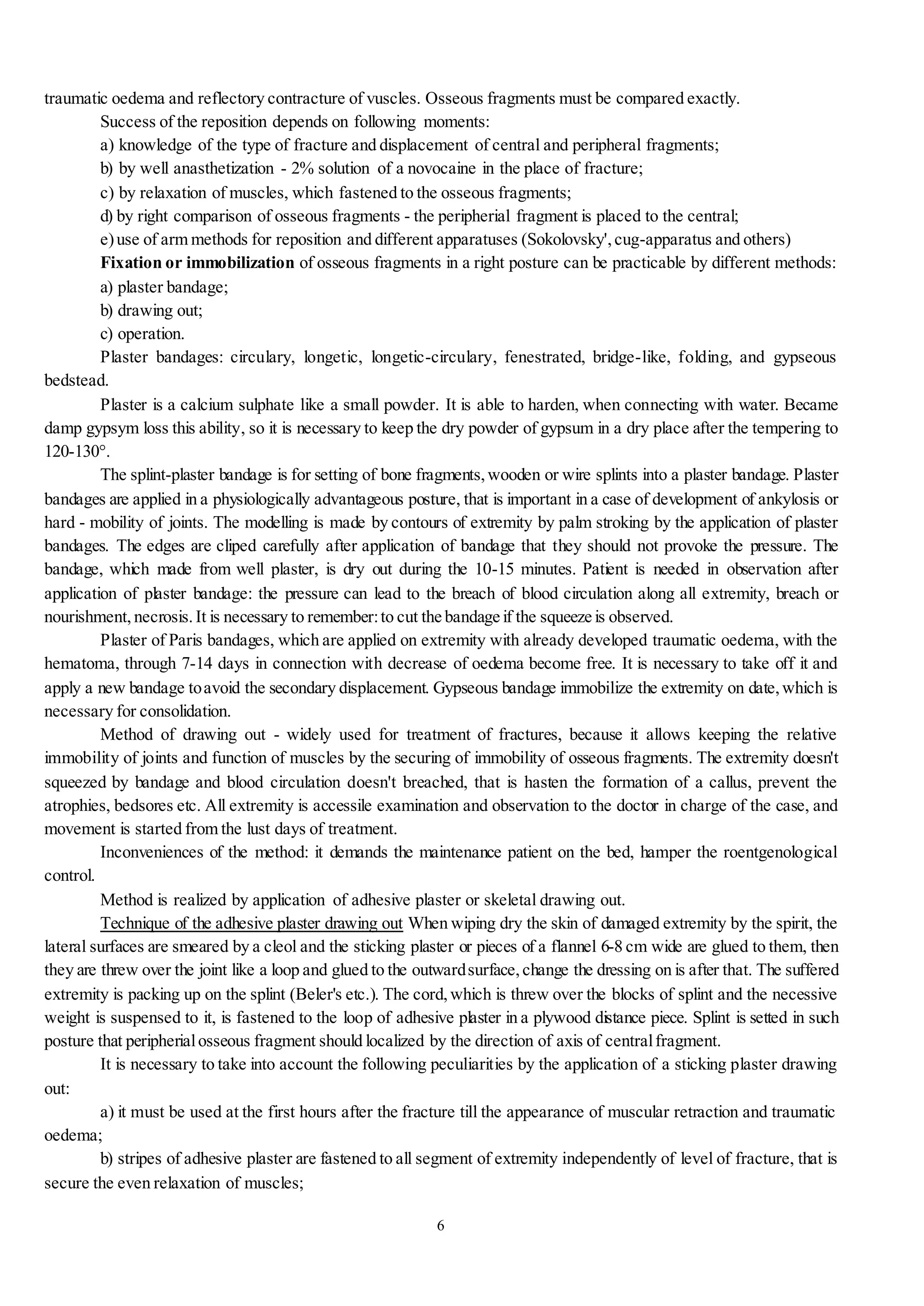 Traumatology - Fractures and Dislocations | DOCX