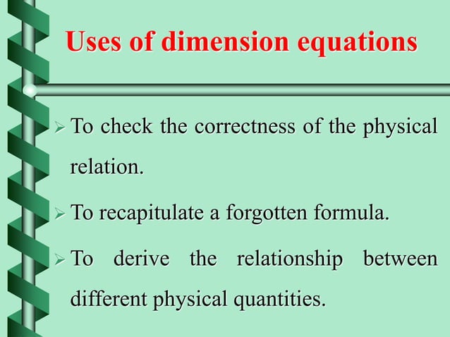 Dimensions and Dimensional Analysis | PPTX