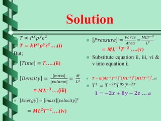 Dimensions and Dimensional Analysis | PPTX