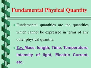 Dimensions and Dimensional Analysis | PPTX