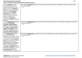 1.1 environmental value systems notes | PDF