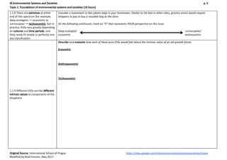 1.1 environmental value systems notes | PDF