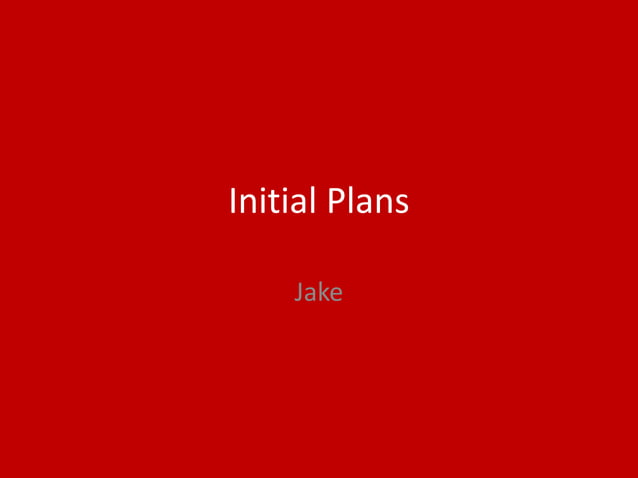 1. fmp initial plans | PPT