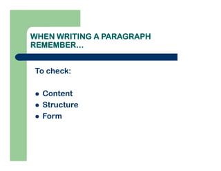 1.what is a paragraph. | PDF