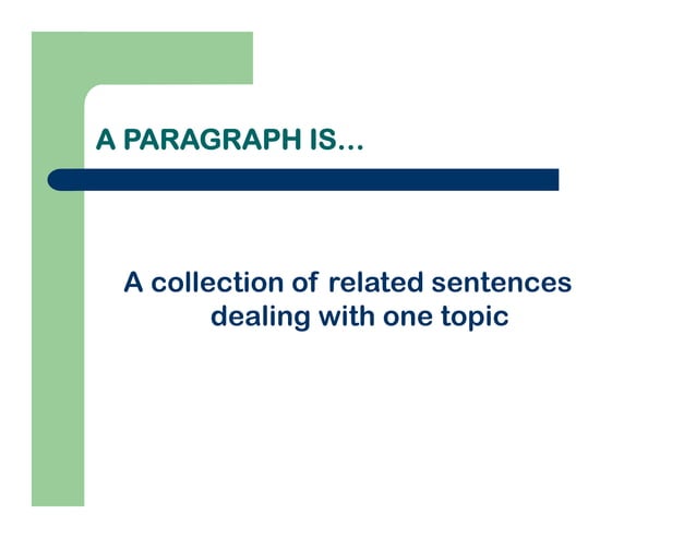 1.what is a paragraph. | PPT