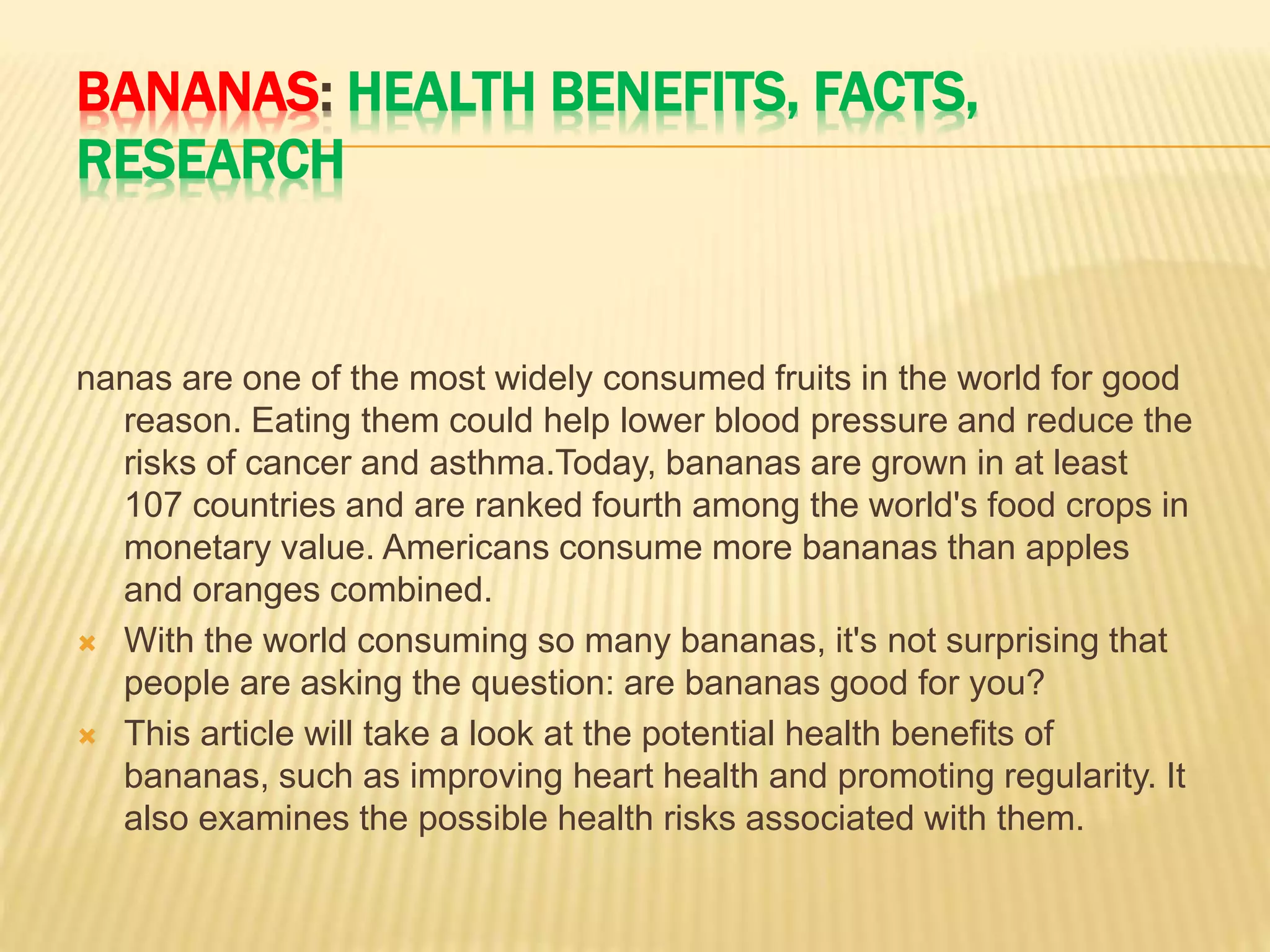 bananas | PPT